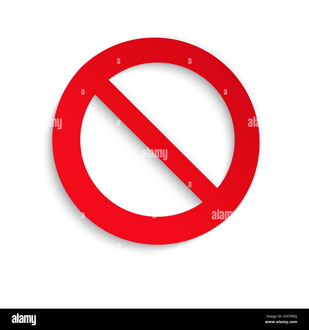 No entry sign. Vector isolated on white background.. Vector graphic ...