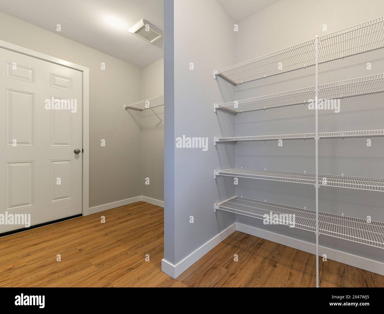 Modern residential empty pantry and laundry room interior Stock Photo ...