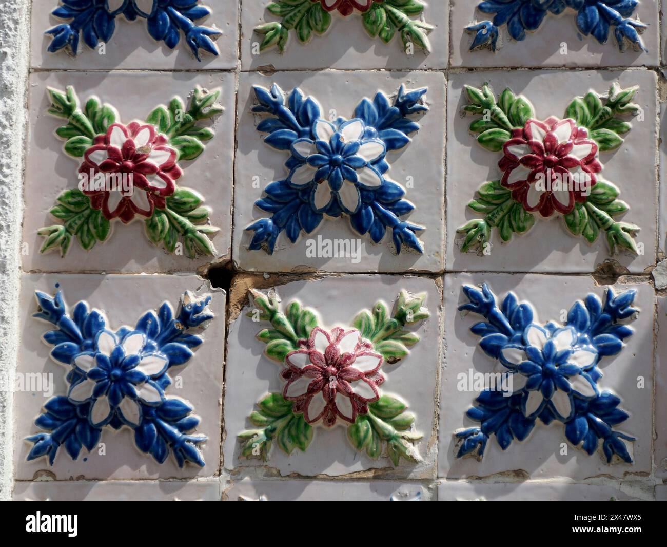 Aveiro, Portugal, Portuguese tiles Azulejo. Traditional pattern of ...