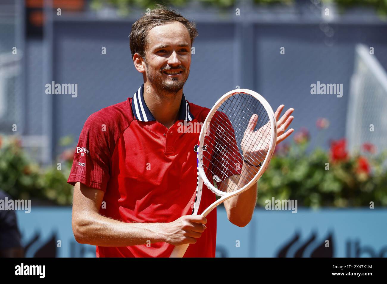 Daniil Medvedev of Russia celebrates after winning Alexander Bublik of ...