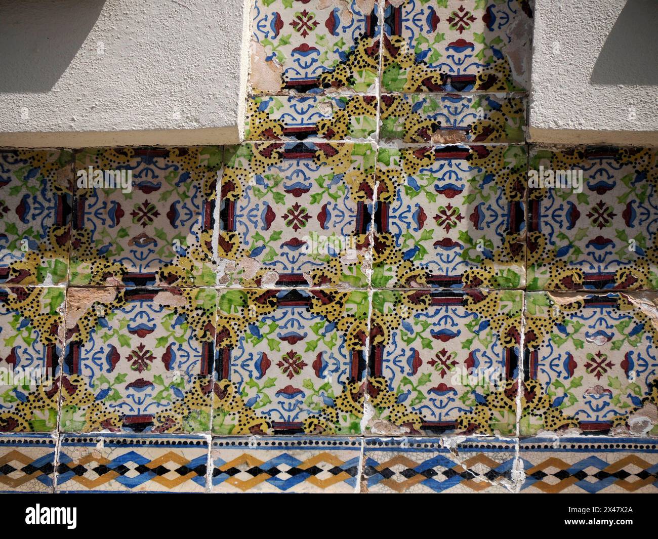 Aveiro, Portugal, Portuguese tiles Azulejo. Traditional pattern of ...