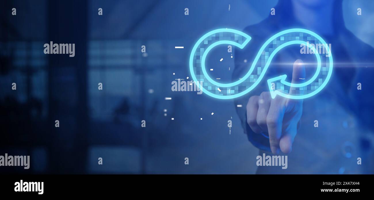 Cg mathematical infinity symbol against the background of a ...