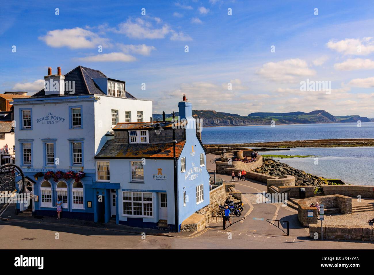 The Rock Point Inn on the seafront in Lyme Regis on the Jurassic Coast ...