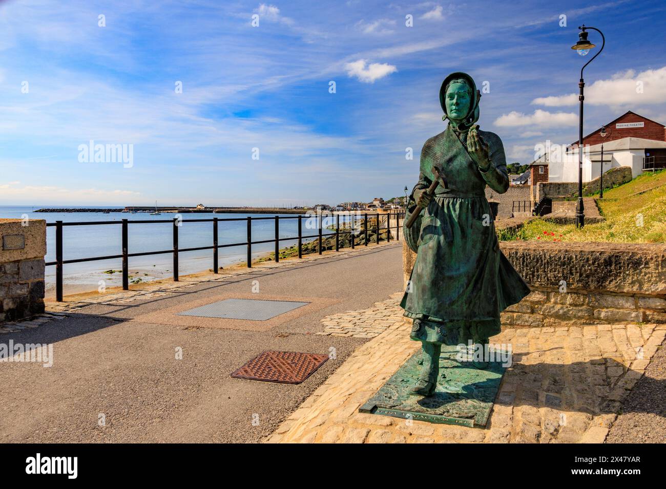 The statue of famous fossil hunter and palaeontologist Mary Anning by ...