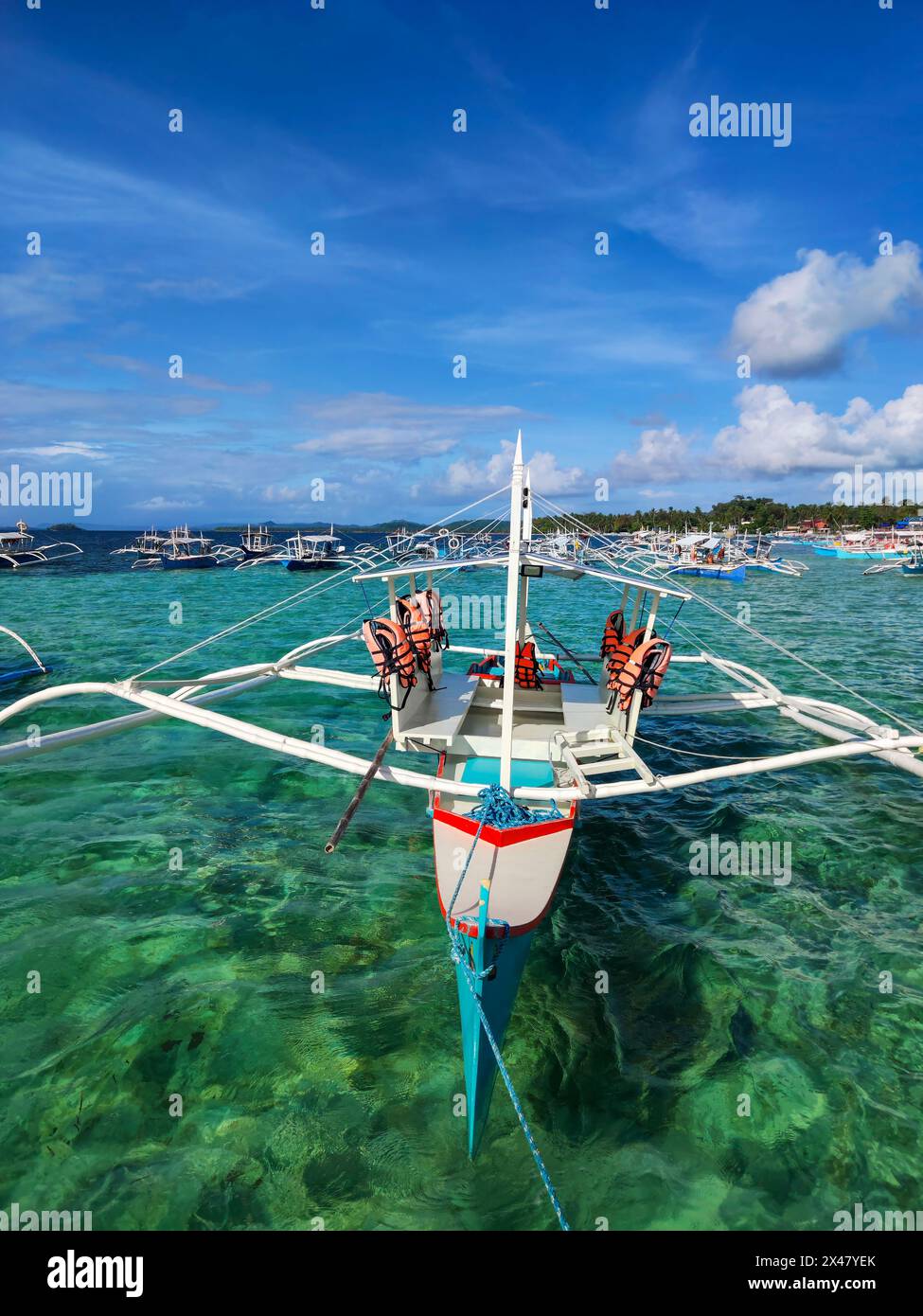 Tourist boats docked in Siargao Tourism port ready to take local and ...