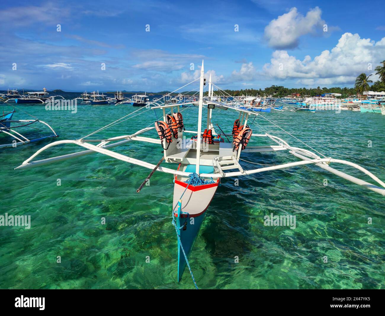Tourist boats docked in Siargao Tourism port ready to take local and ...