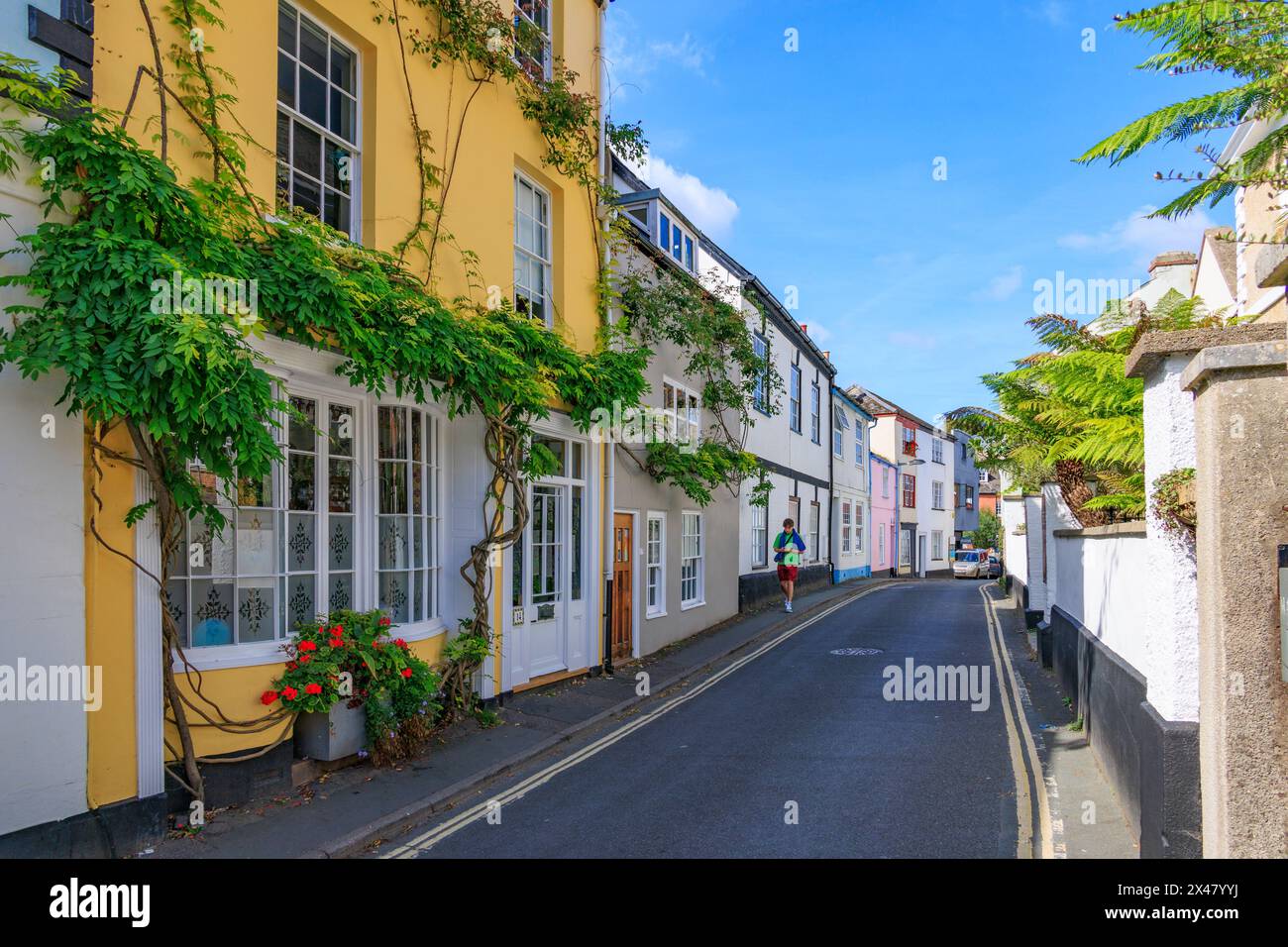 Colourful traditional cottages and houses of assorted designs in Coombe ...