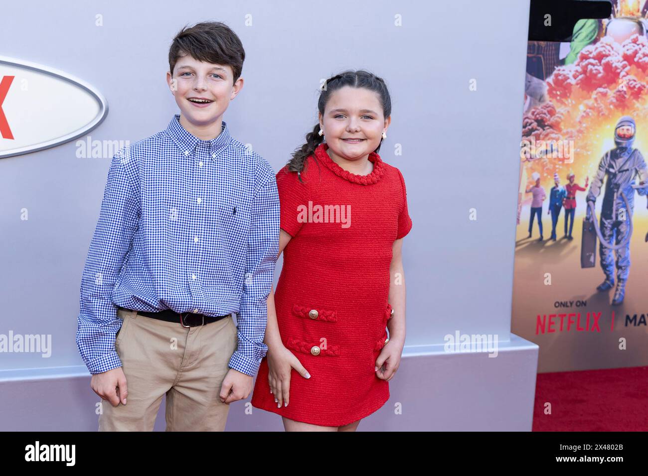 Los Angeles, USA. 30th Apr, 2024. Finn Sweeney and Eleanor Sweeney ...