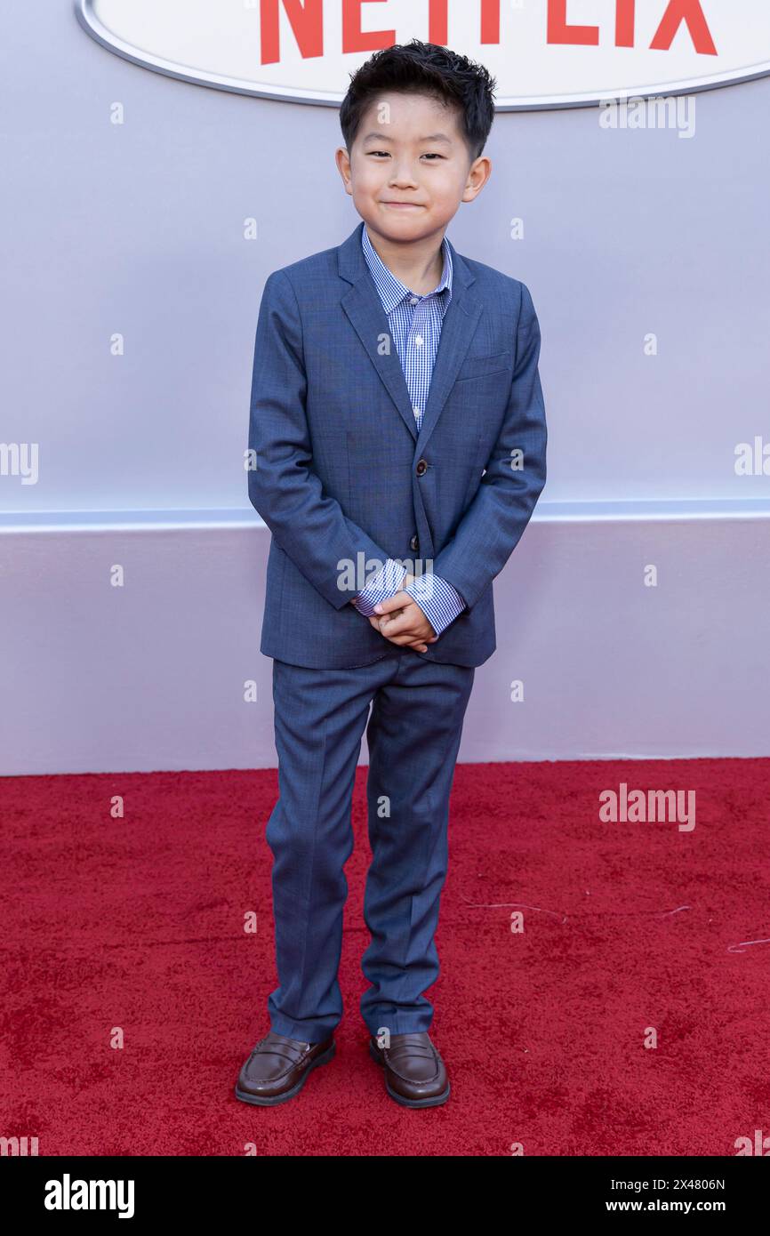 Los Angeles, USA. 30th Apr, 2024. Isaac Bae attends the arrivals of the Netflix premiere of ...