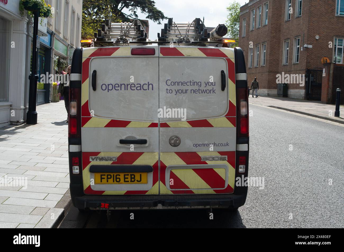 Maidenhead, UK. 26th April, 2024. An Openreach van in Maidenhead ...