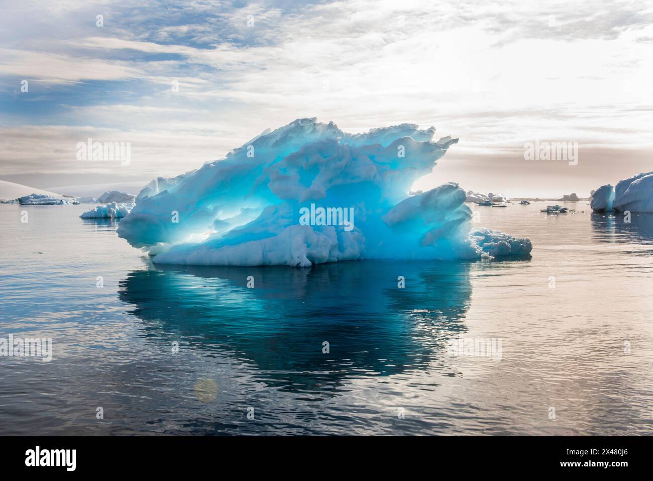 French Passage, Antarctica. Beautiful iceberg in the waters of the ...