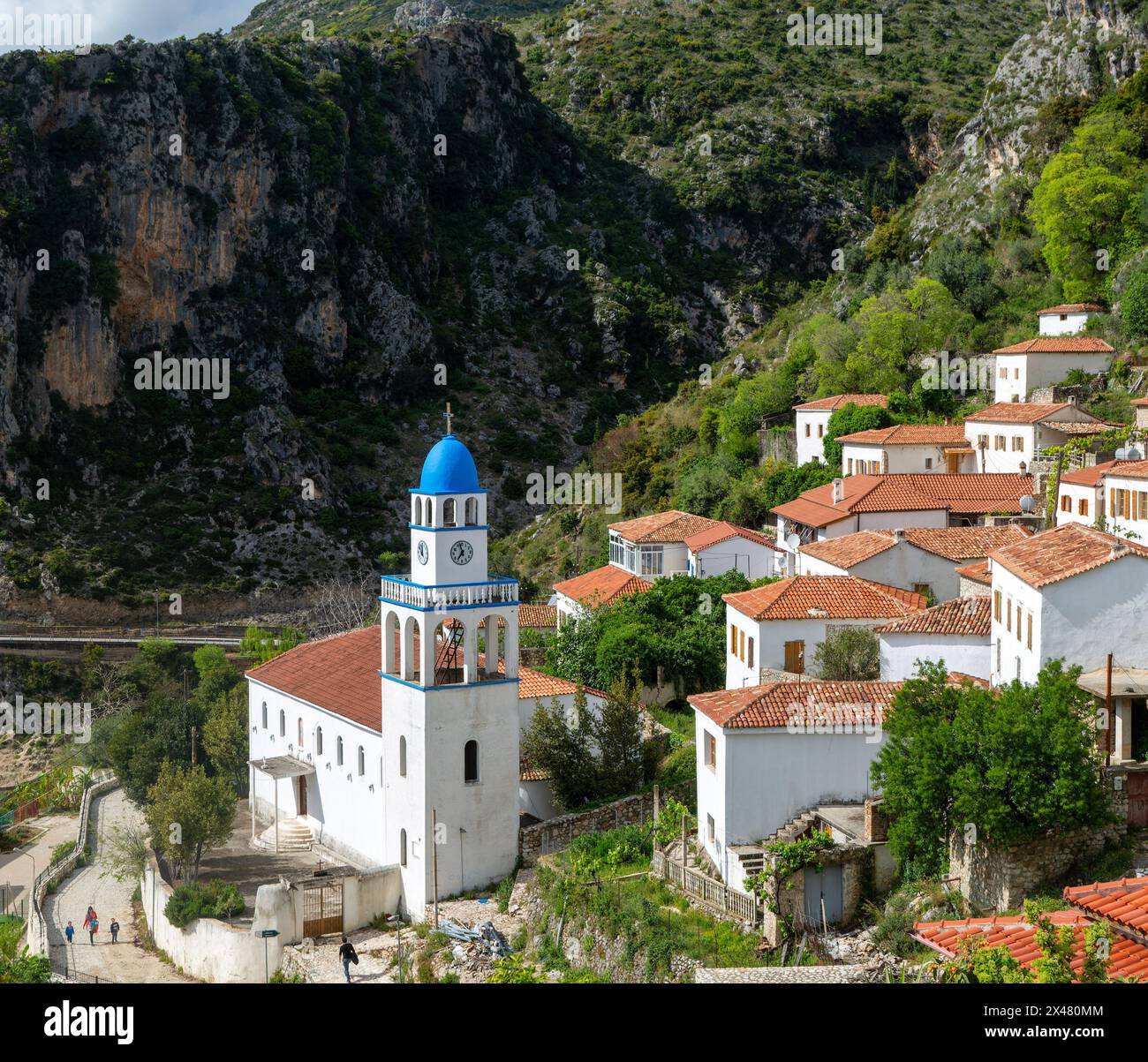 View over houses and rooftops to Greek Orthodox Church of Saint ...