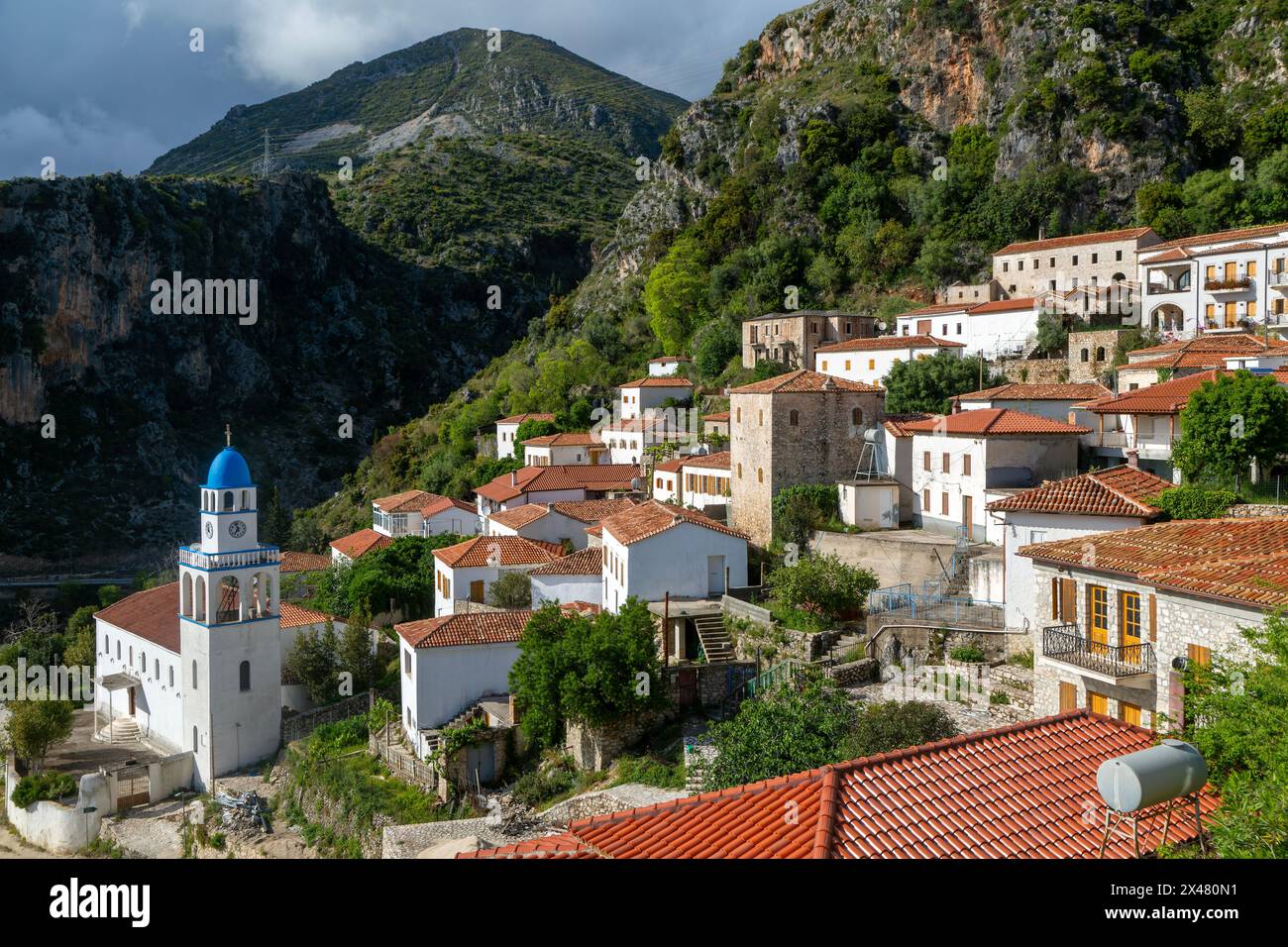 View over houses and rooftops to Greek Orthodox Church of Saint ...