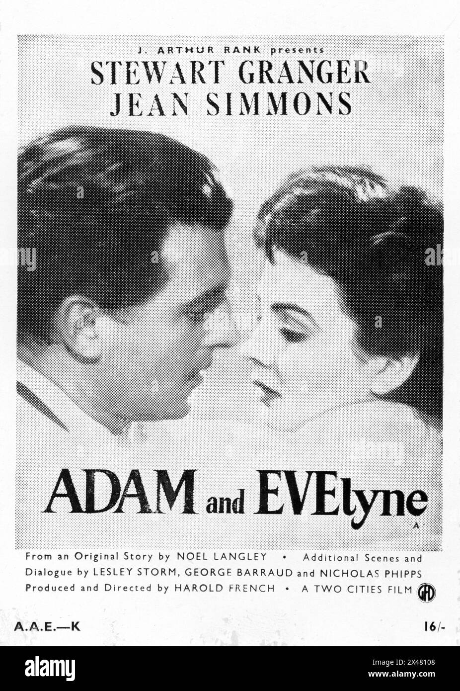 STEWART GRANGER and JEAN SIMMONS in ADAM AND EVELYNE 1949 director ...