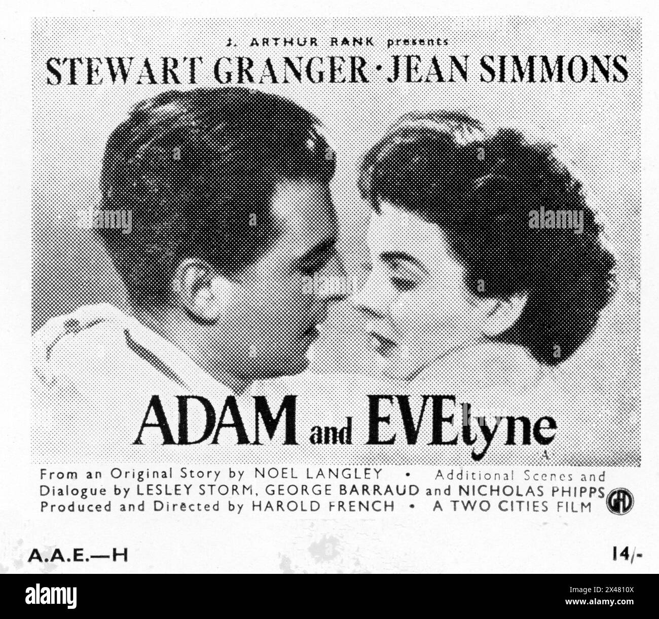 STEWART GRANGER and JEAN SIMMONS in ADAM AND EVELYNE 1949 director ...