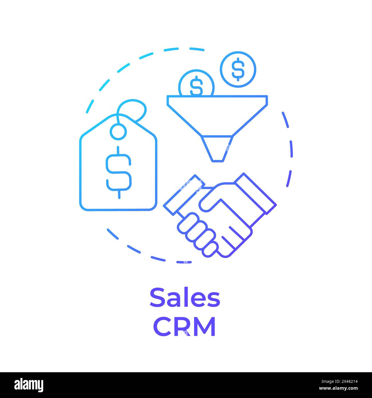 Sales management blue round Stock Vector Images - Alamy