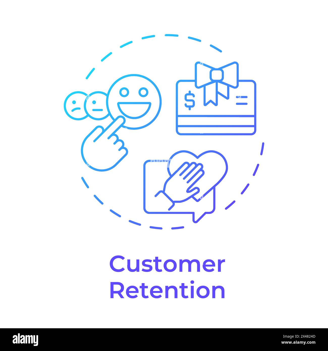 Customer retention blue gradient concept icon Stock Vector Image & Art ... Customer retention blue gradient concept icon Stock Vector Image & Art ...