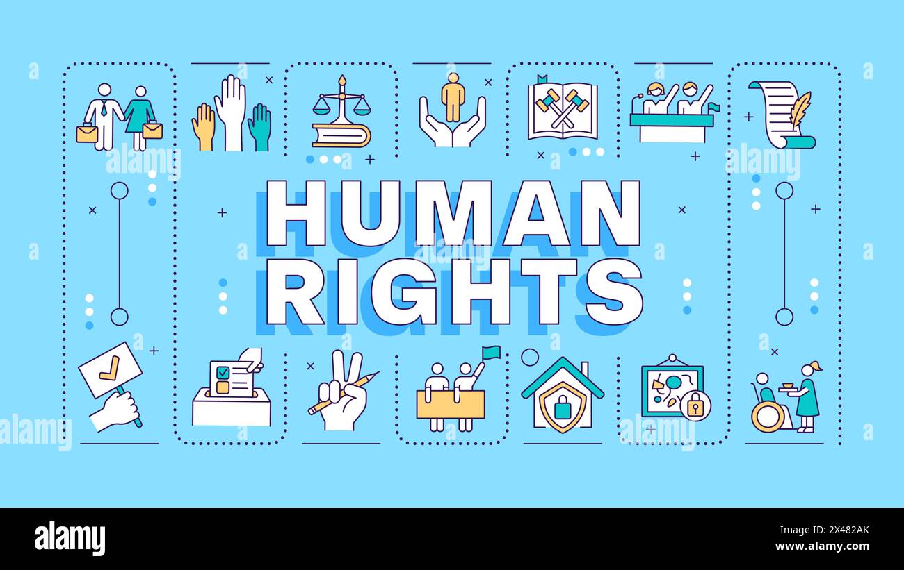 Human rights blue word concept Stock Vector Image & Art - Alamy