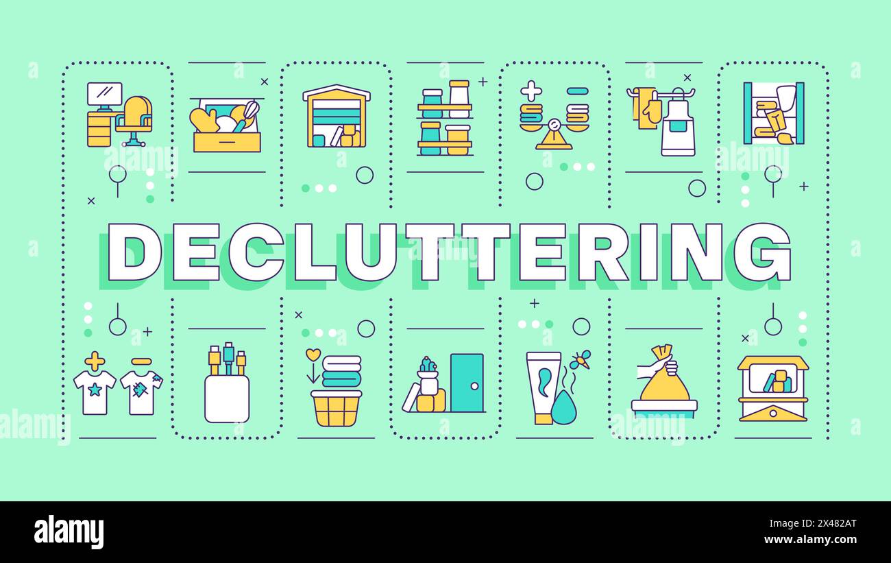 Messy desk at home Stock Vector Images - Alamy