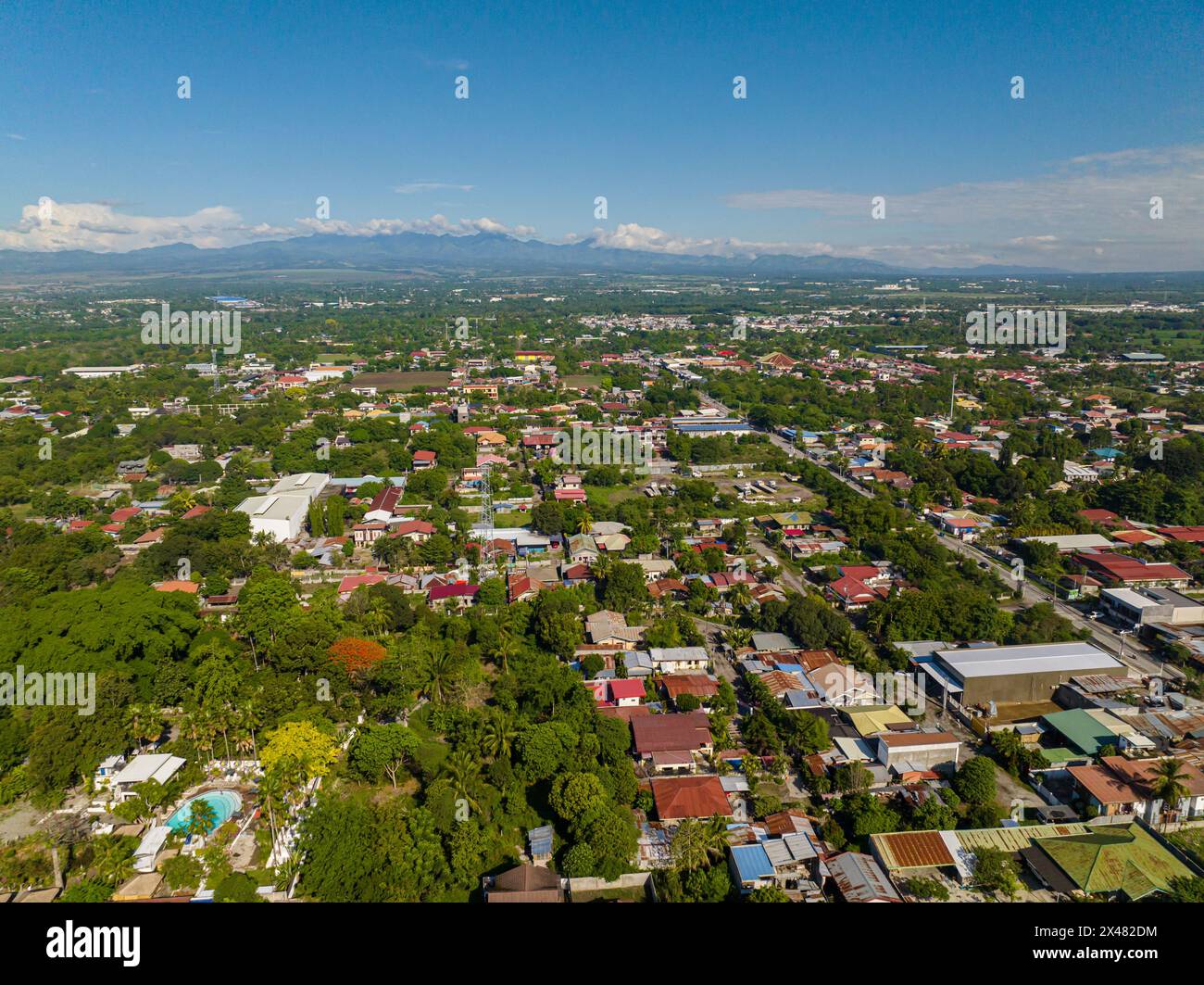 Aerial view of first class highly urbanized city in the region of ...