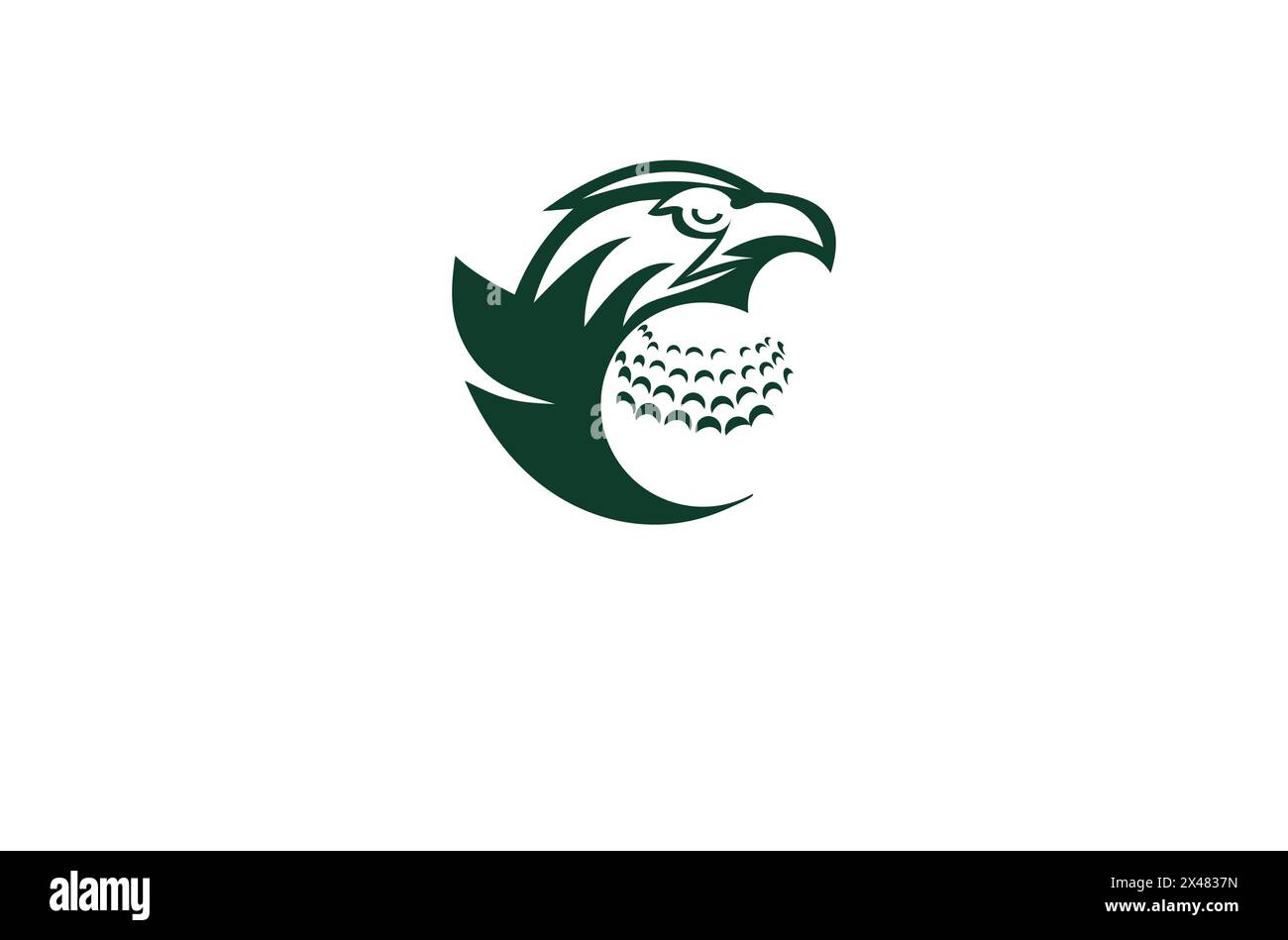 Retro Vintage Illustration of Eagles Club Golf design with Golf Ball ...