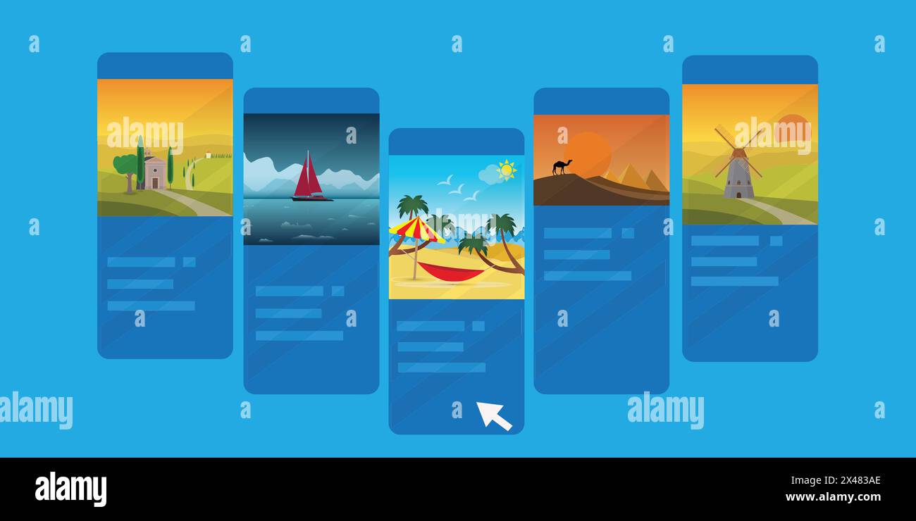 Winter travel concept image Stock Vector Images - Alamy