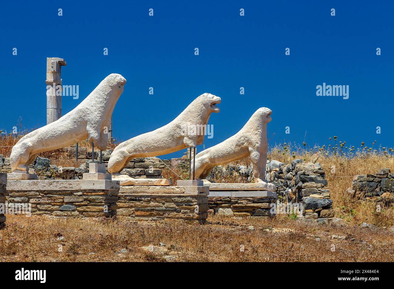 The (Naxian) Lions Terrace in the archaeological site of the "sacred ...