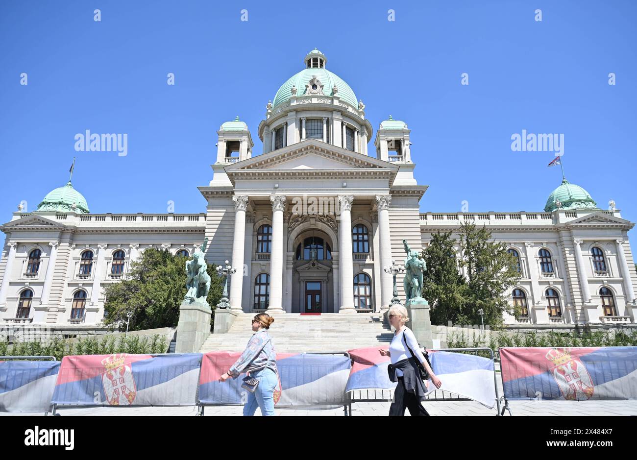 Belgrade. 28th Apr, 2024. This photo taken on April 28, 2024 shows a ...