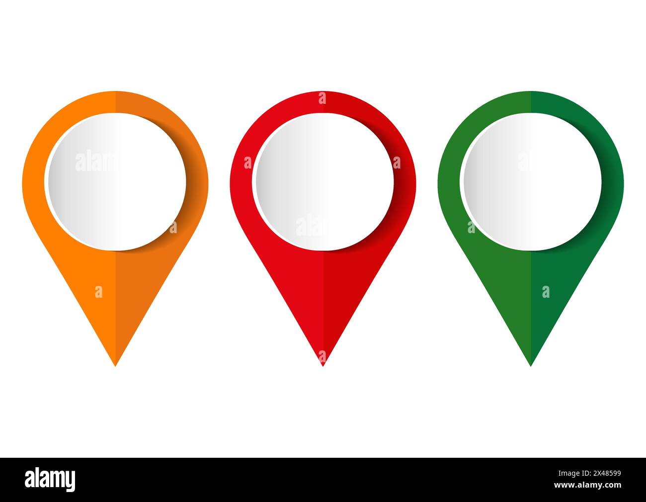 Set of map pin location icons. Modern map markers Stock Vector Image & Art - Alamy