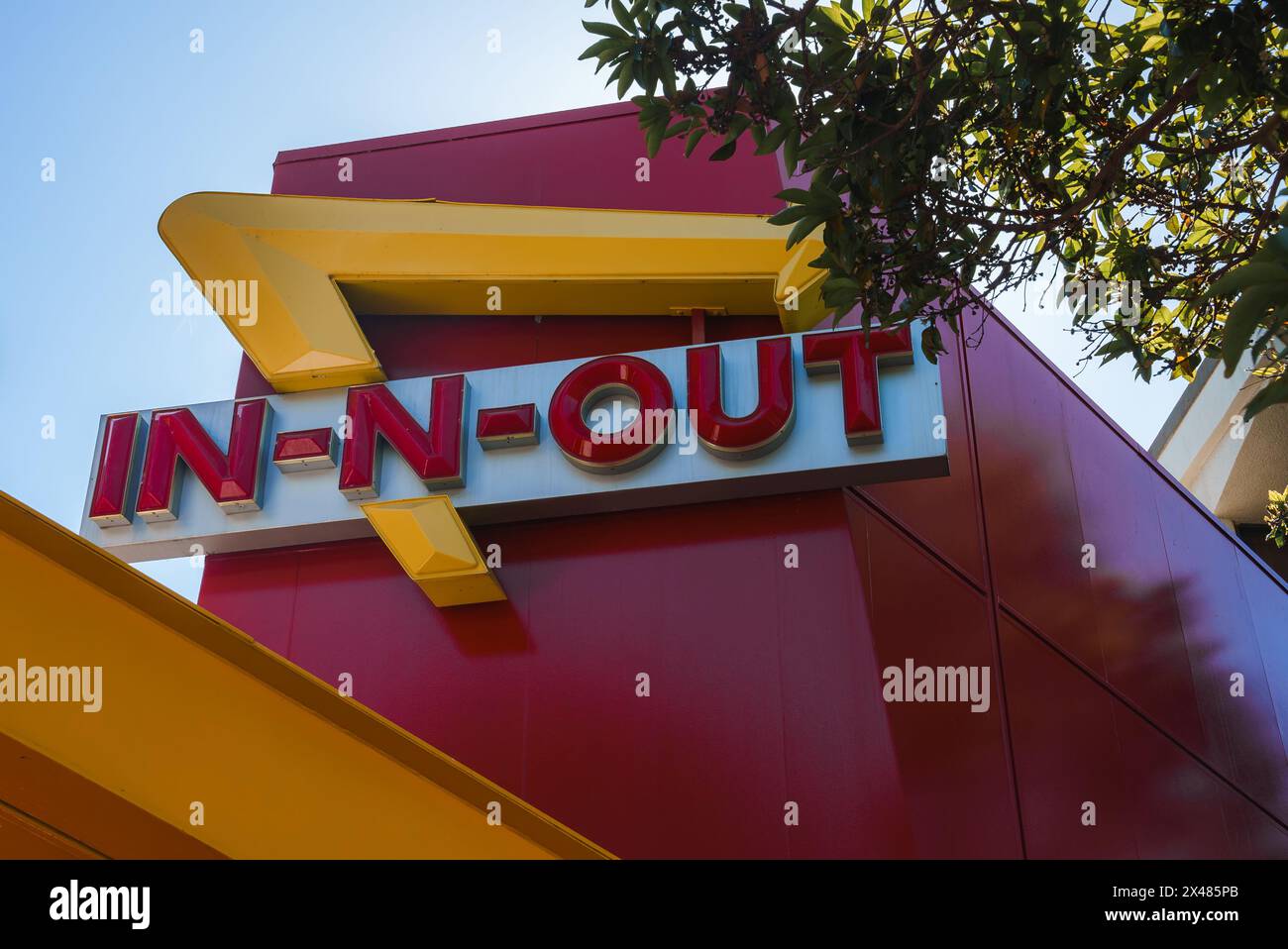 In N Out Burger Sign, Vibrant Design, California Sky, San Francisco ...