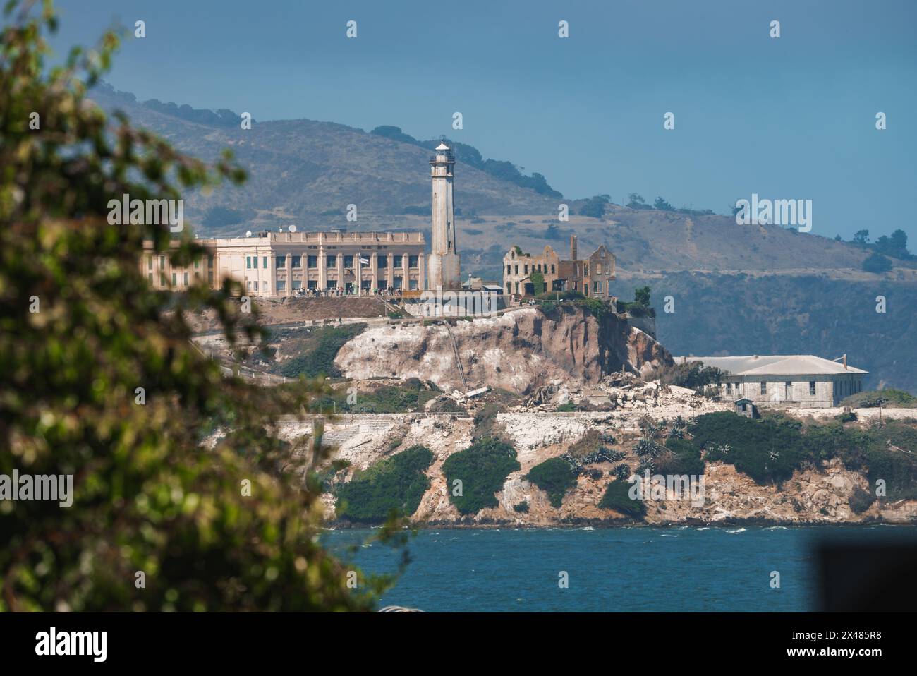 Alcatraz Island, San Francisco Bay Distant View of Former Prison and ...