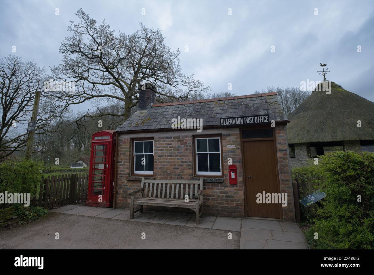 Post Office rebuilt at St Fagans, National Museum of Wales Stock Photo ...
