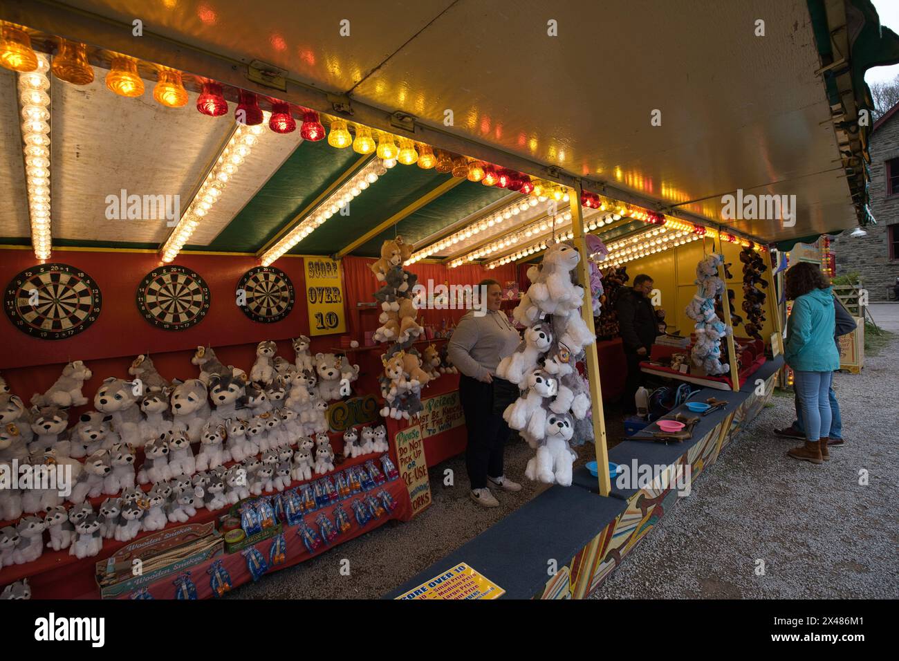 Traditional fairground games stall in the grounds of St Fagans ...
