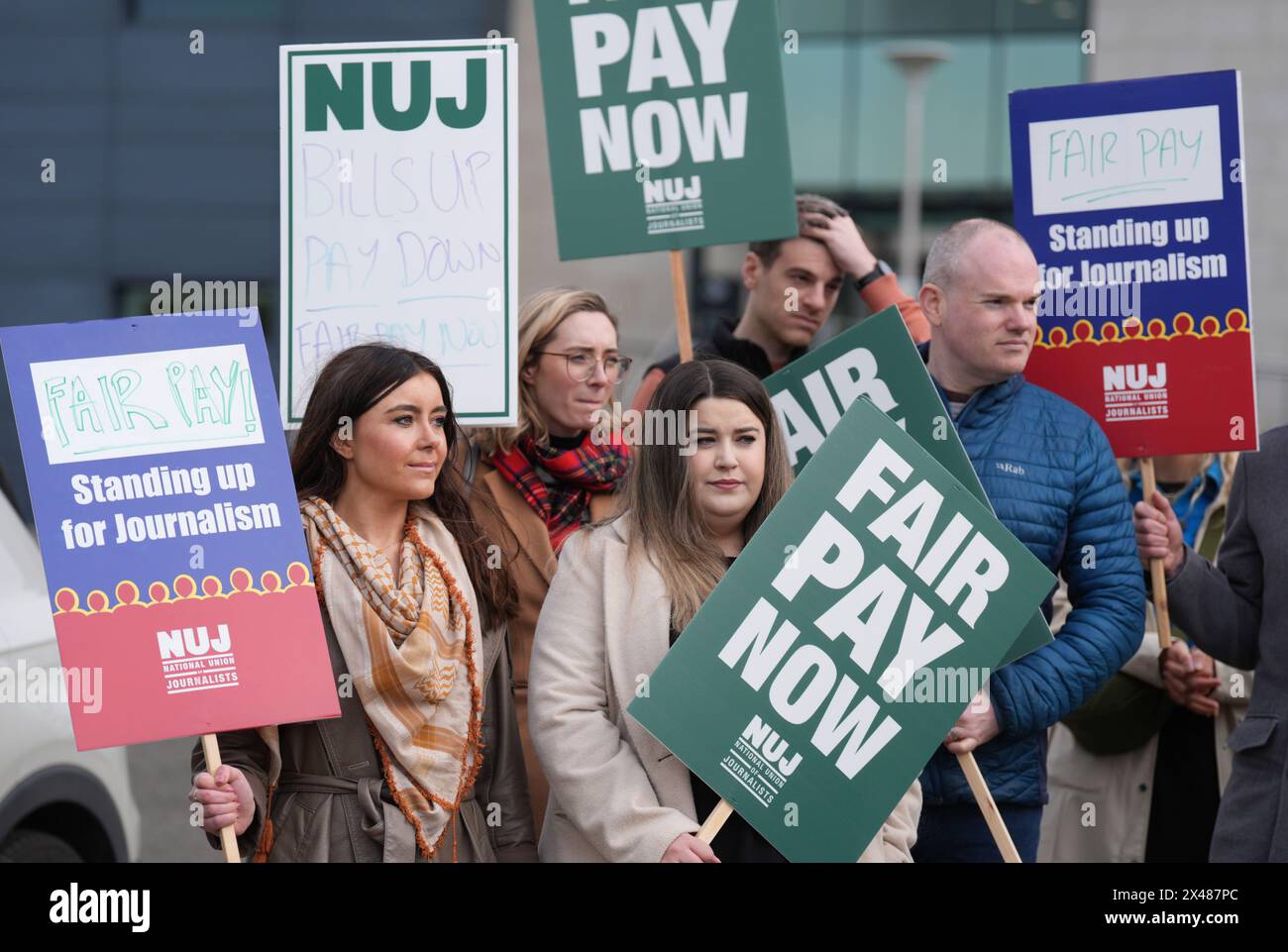 Members of the National Union of Journalists (NUJ) who work at STV take ...