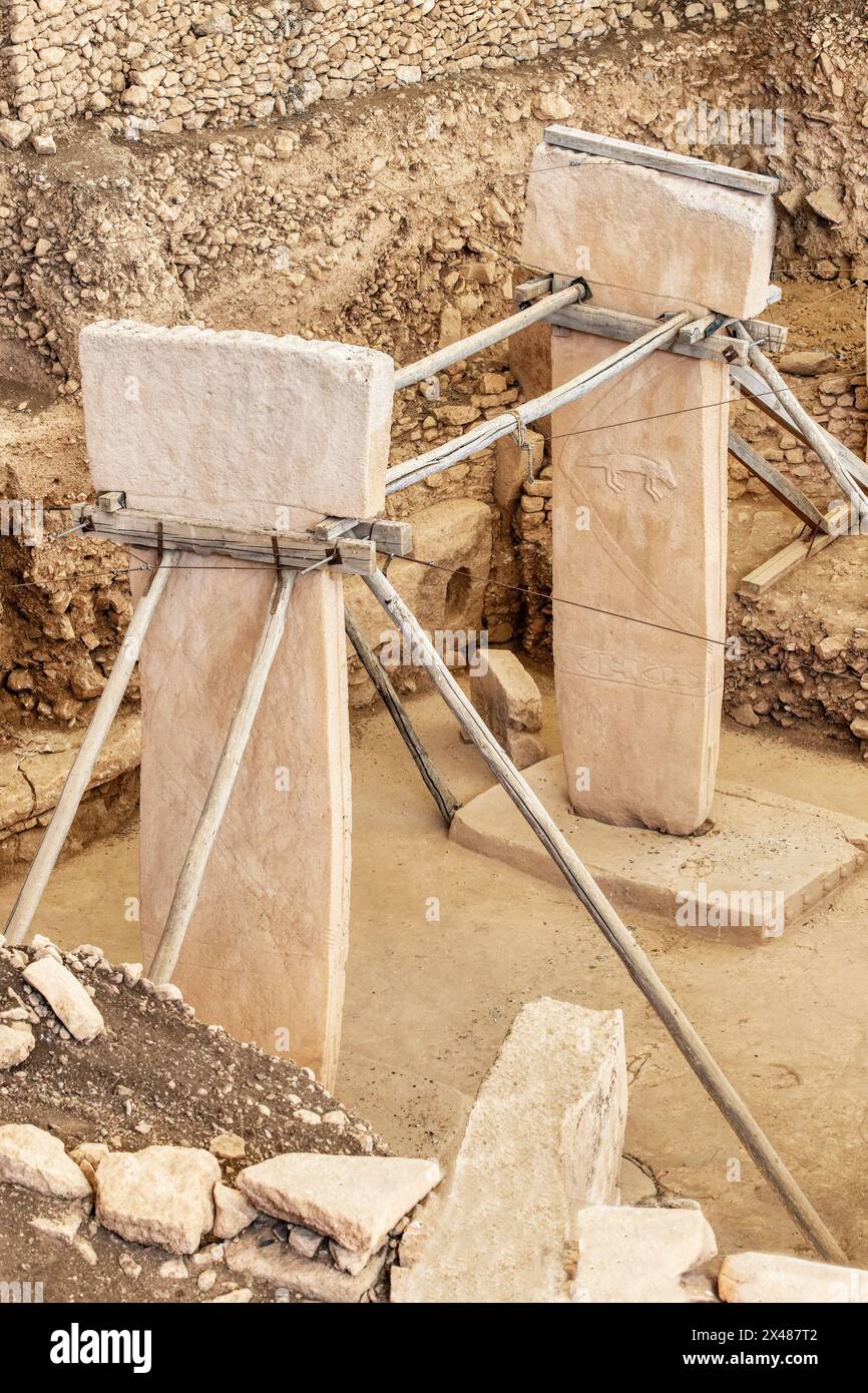 Gobekli Tepe neolithic archaeological site dating from 10 millennium BC ...