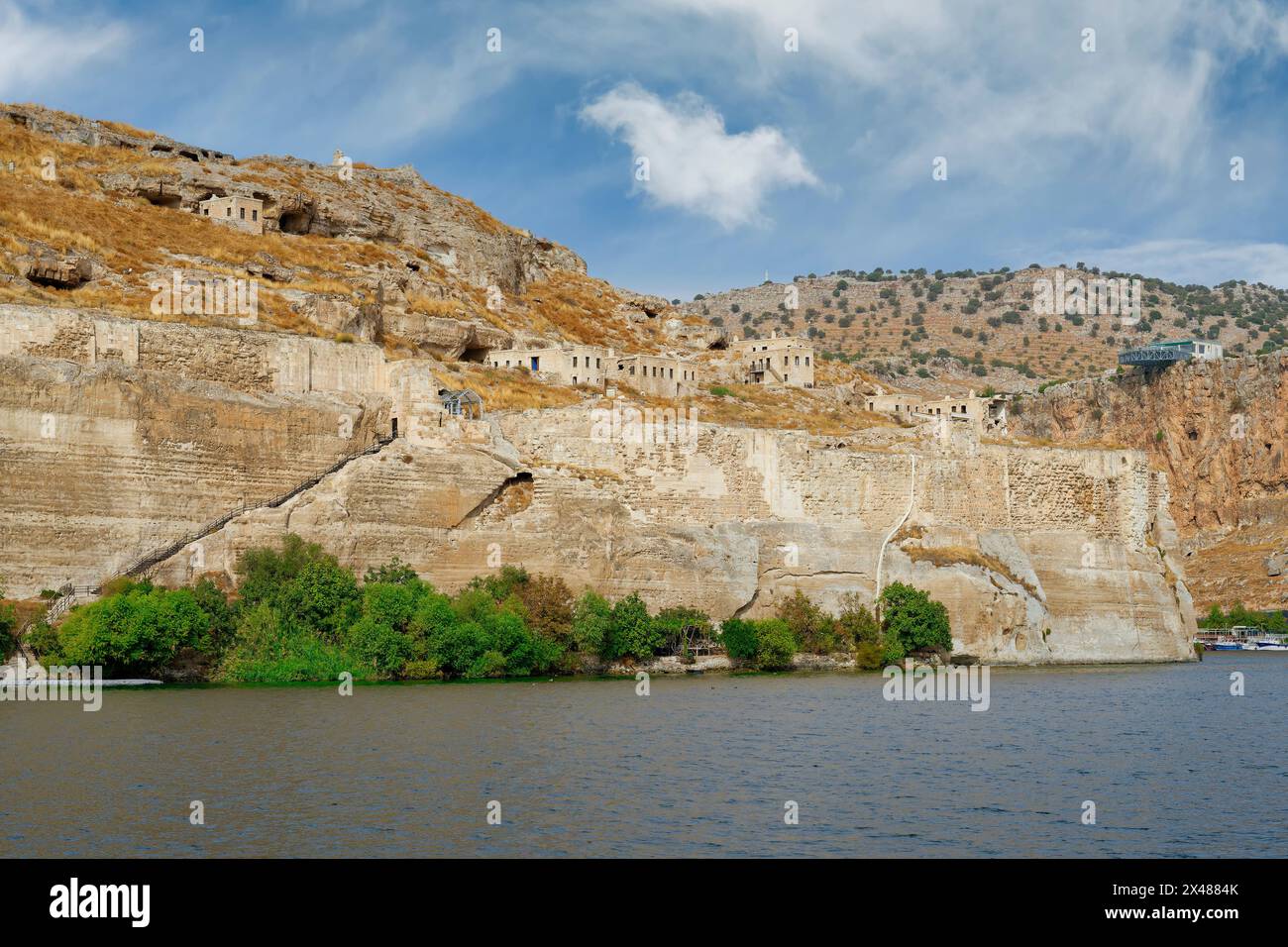Rumkale roman fortress and the Gran Terras, Halfeti, Turkey Stock Photo ...