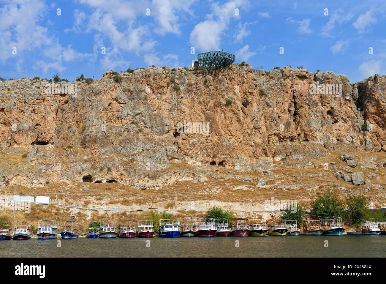 Rumkale roman fortress and the Gran Terras, Halfeti, Turkey Stock Photo ...