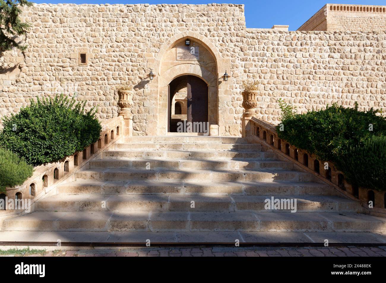 Entrance to Saint Ananias Monastery known as Deyrulzafaran or Saffron ...