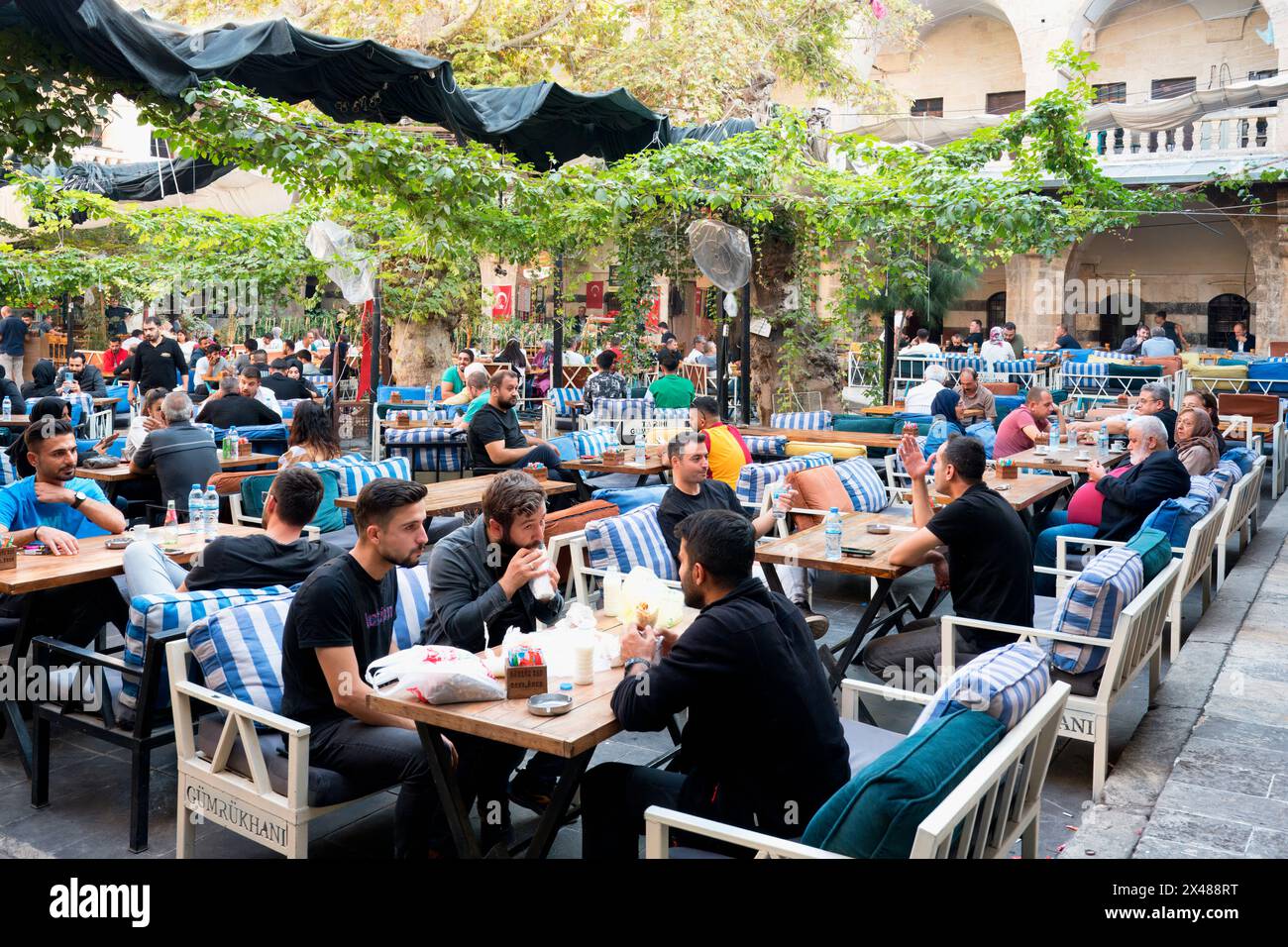 Bazaar cafe, Sanliurfa, Turkey Stock Photo - Alamy