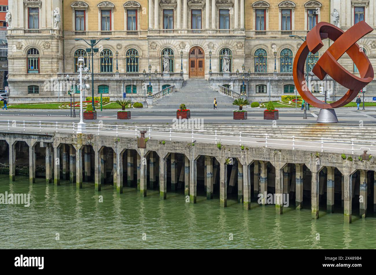 BILBAO, SPAIN - MAY 10, 2014: Sculpture "Ovoid Variant", work of the ...