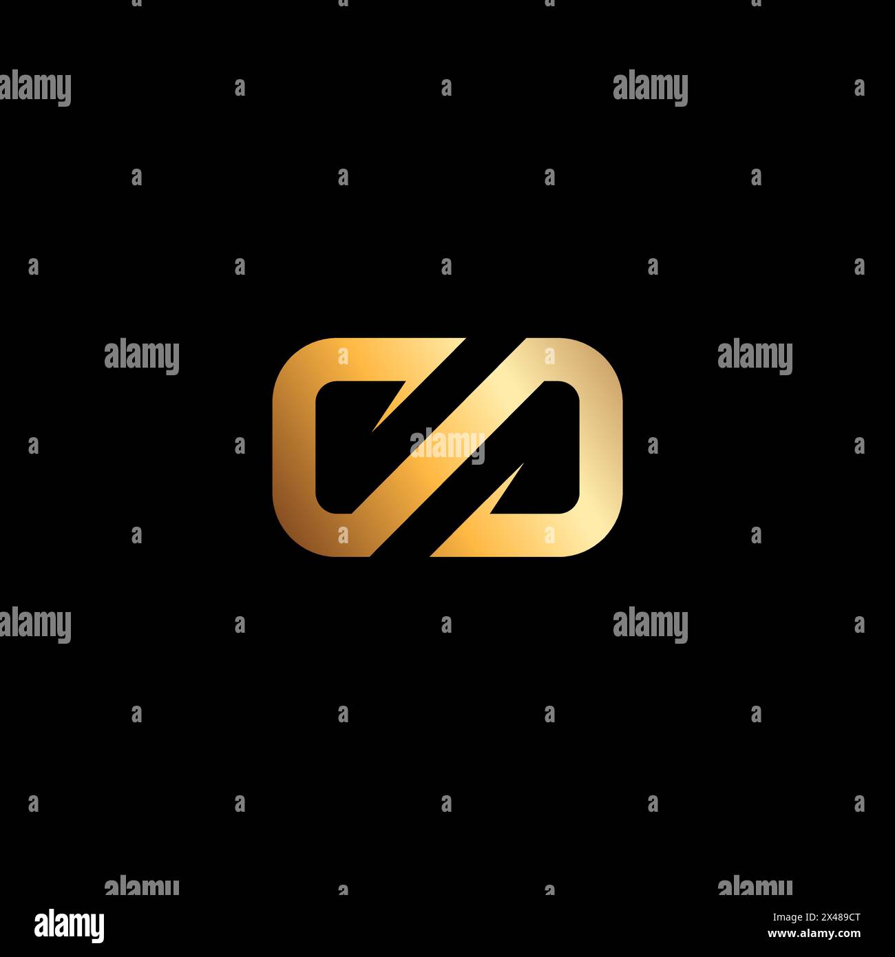 CD Logo With Gold Color Combination. Letter CD Initial Logo Stock ...