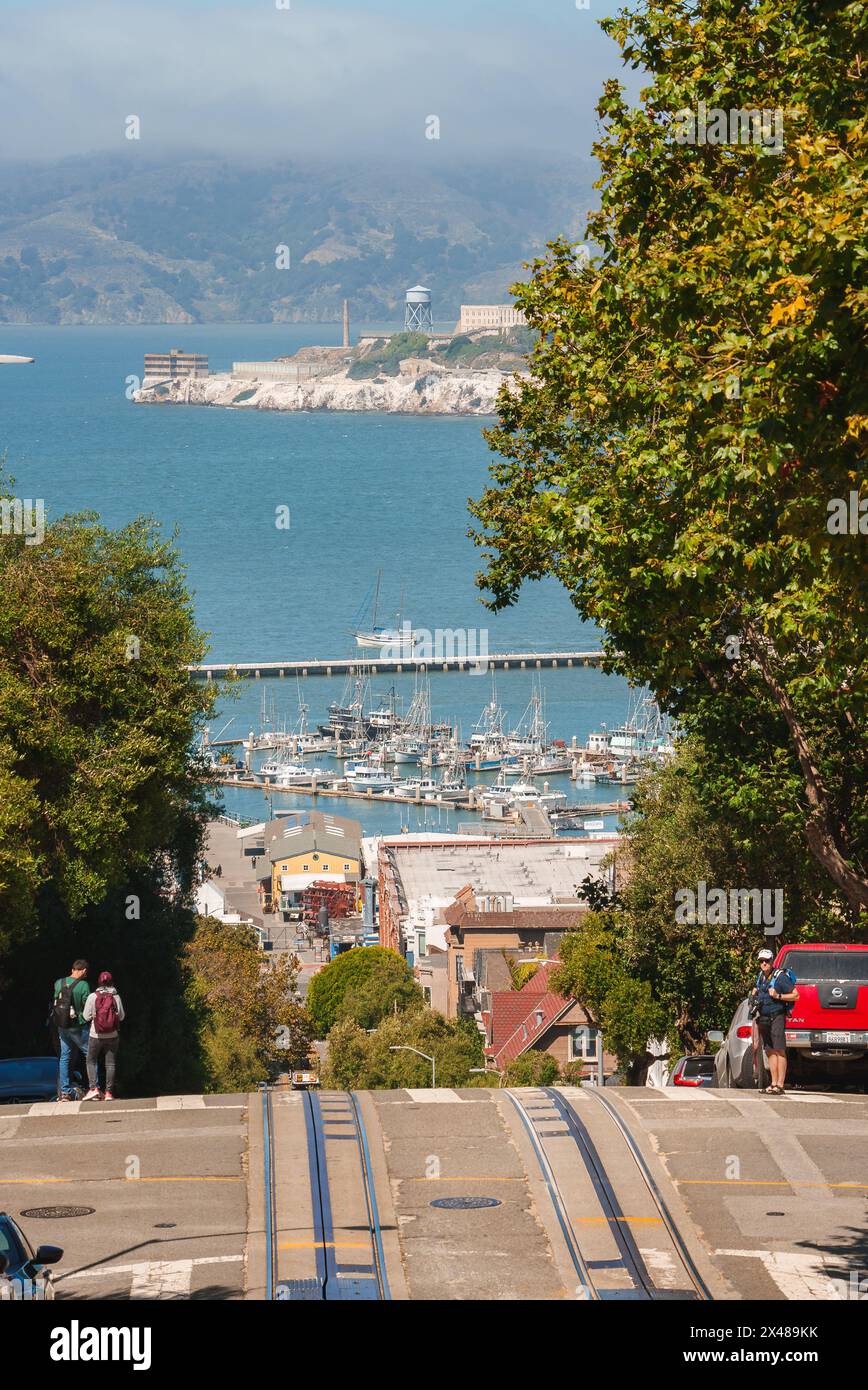 Scenic View of San Francisco's Iconic Hills and Waterfront, Alcatraz ...