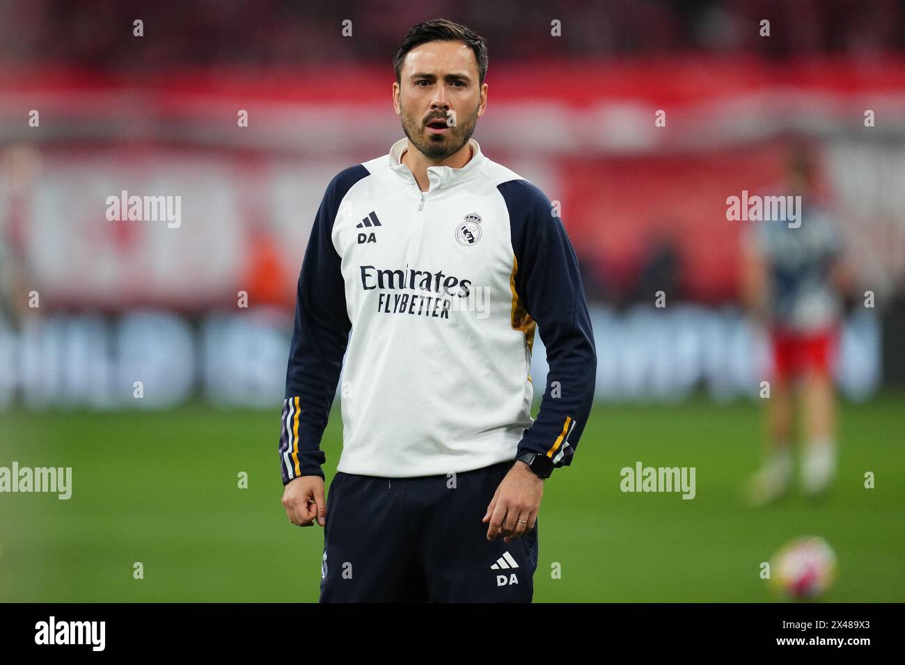 Munich, Germany. 30th Apr, 2024. Real Madrid assistant coach Davide Ancelotti during the UEFA ...