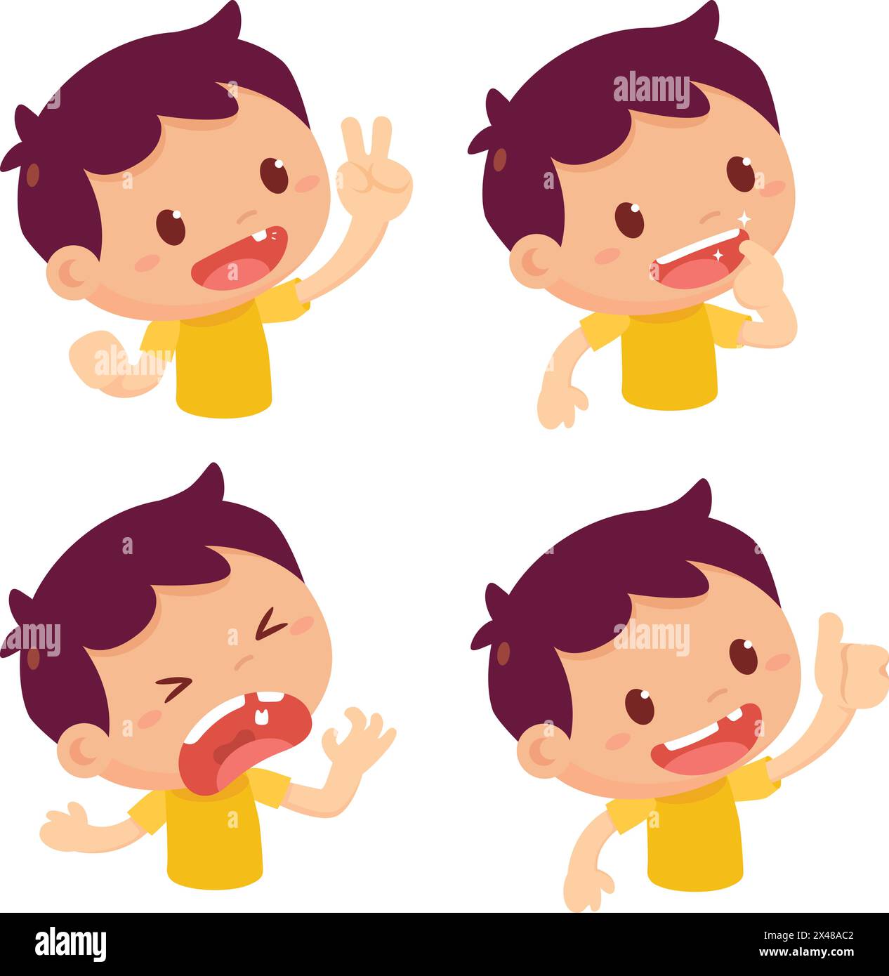 The kid loses the first tooth. Tooth fell out. Child's tooth ...