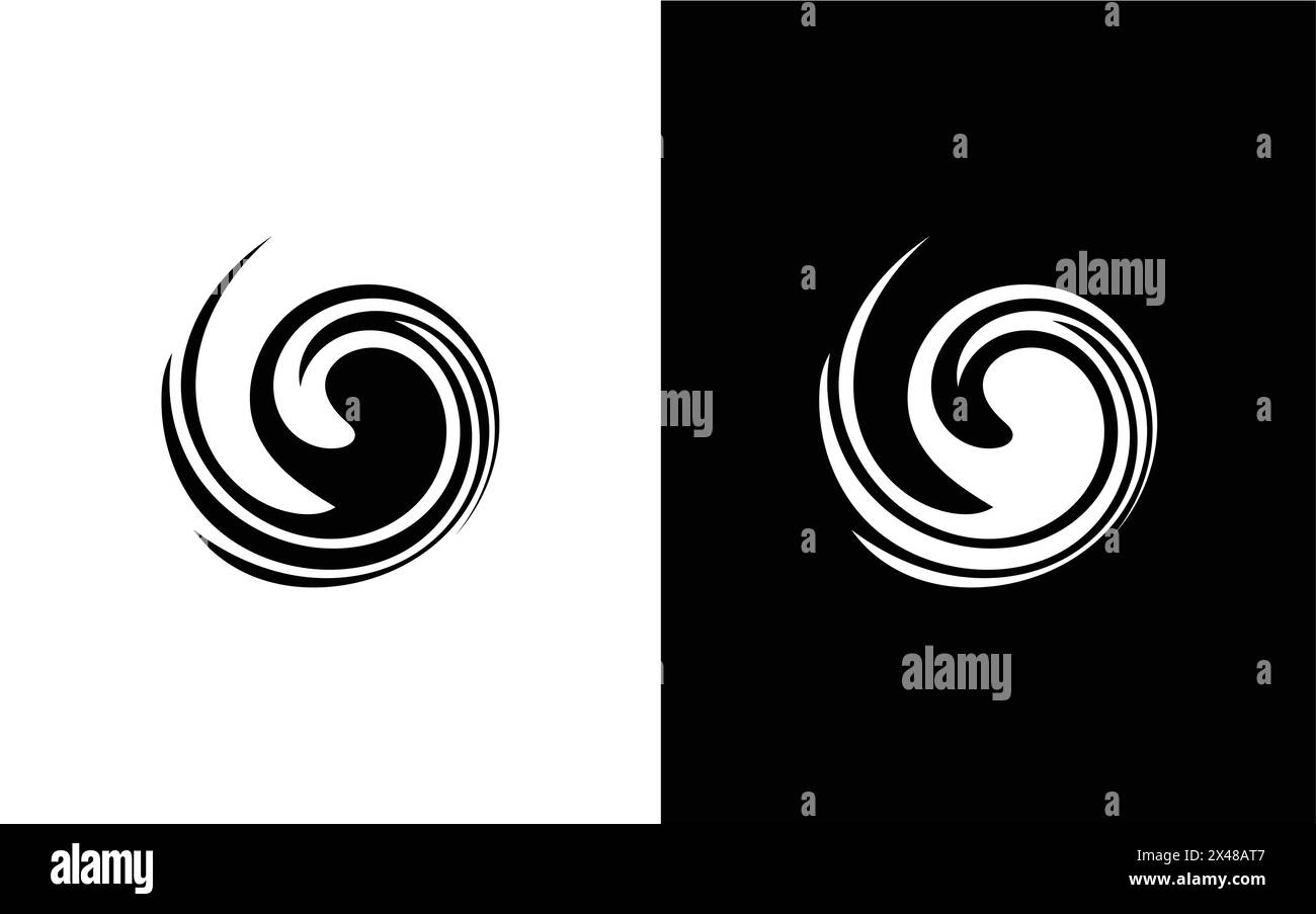 Abstract ocean wave logo design vector template Stock Vector Image ...