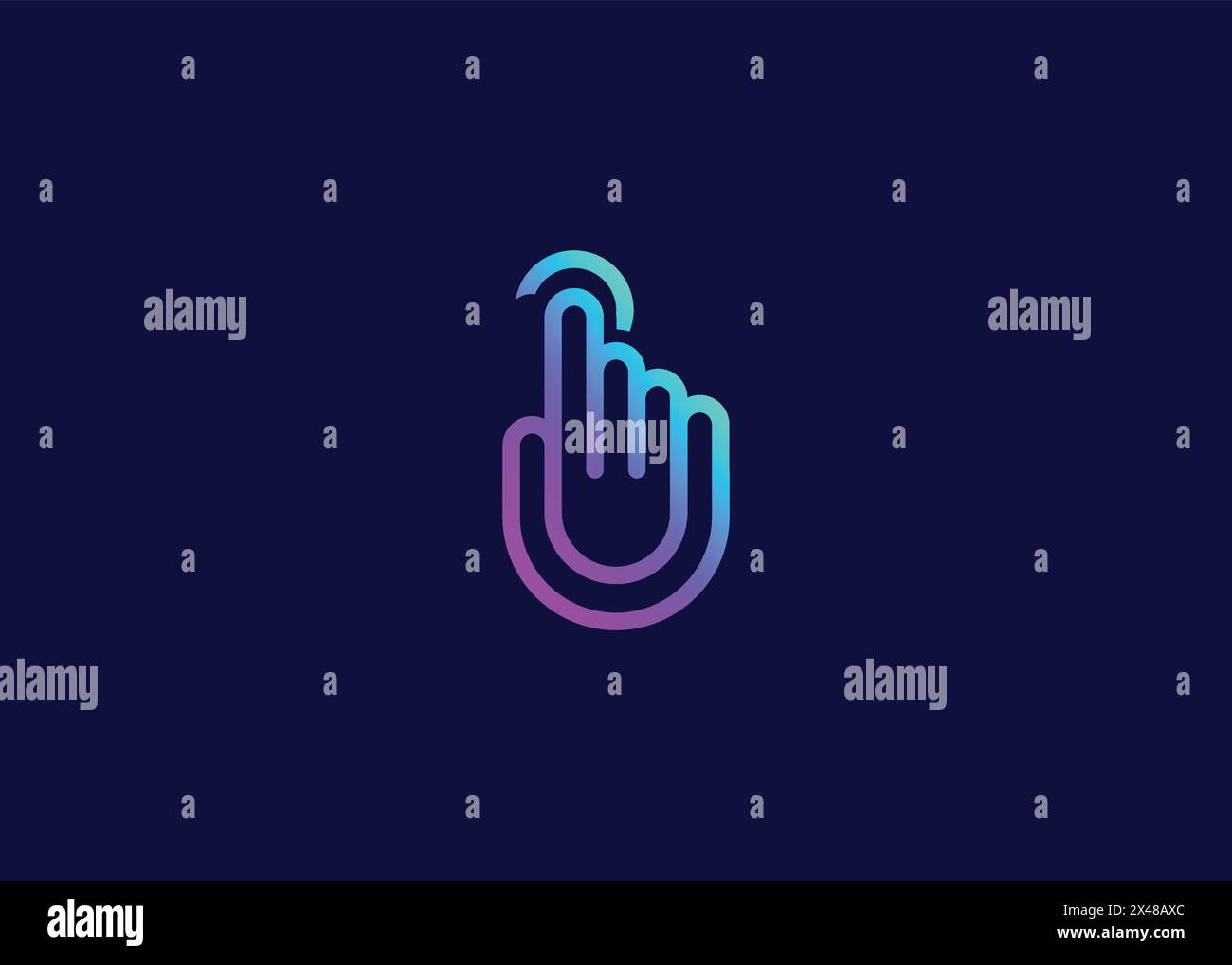 Colorful gradient Hand vector logo. Modern Hand logo Stock Vector Image ...