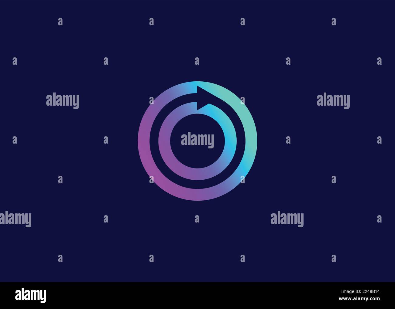 Colorful gradient Zero Arrow vector logo. Modern arrow logo Stock ...