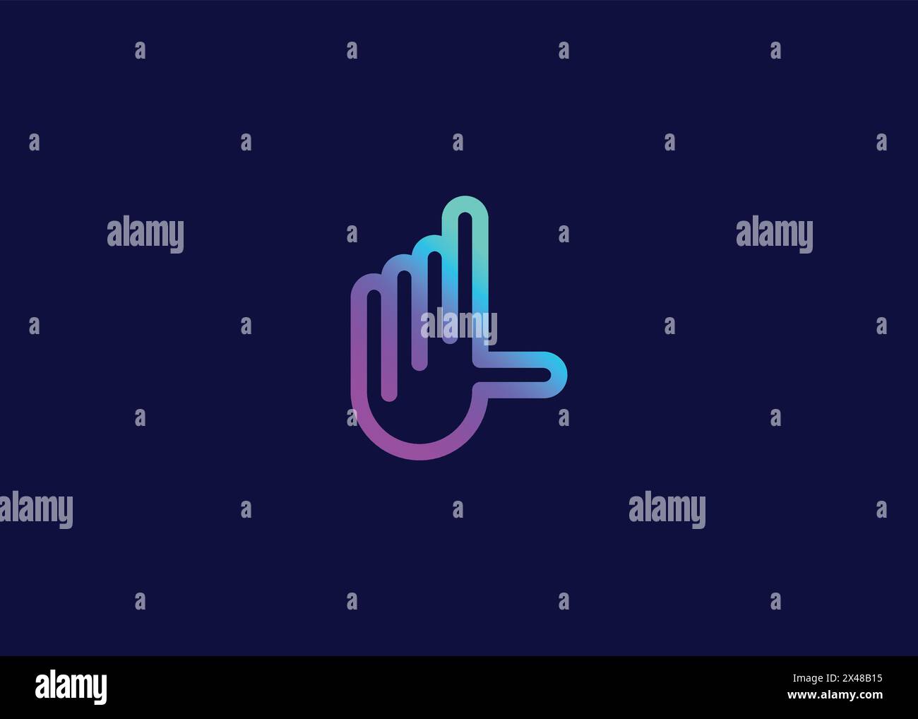Colorful gradient Hand vector logo. Modern Hand logo Stock Vector Image ...
