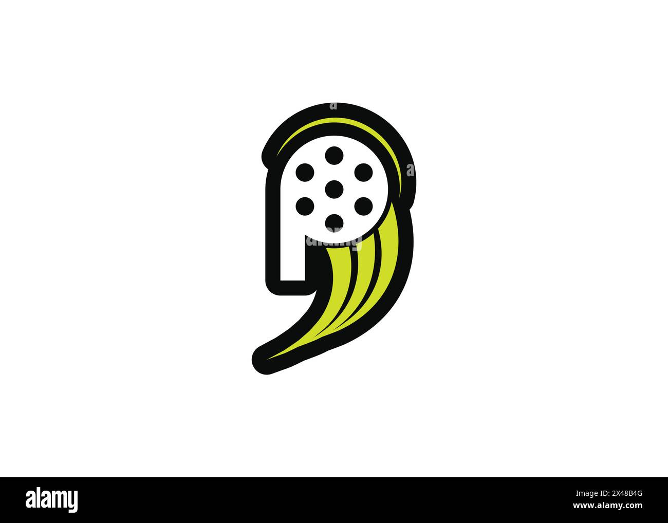 Letter P Pickleball vector logo. Modern pickleball logo Stock Vector ...