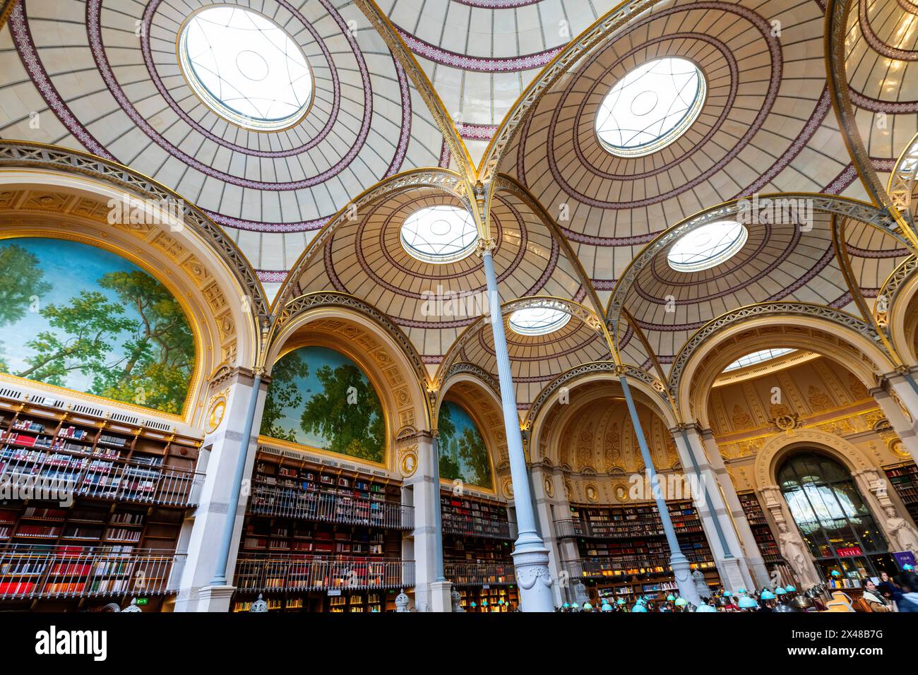 The Reading Room designed by Henri Labrouste its domes, its medallions ...